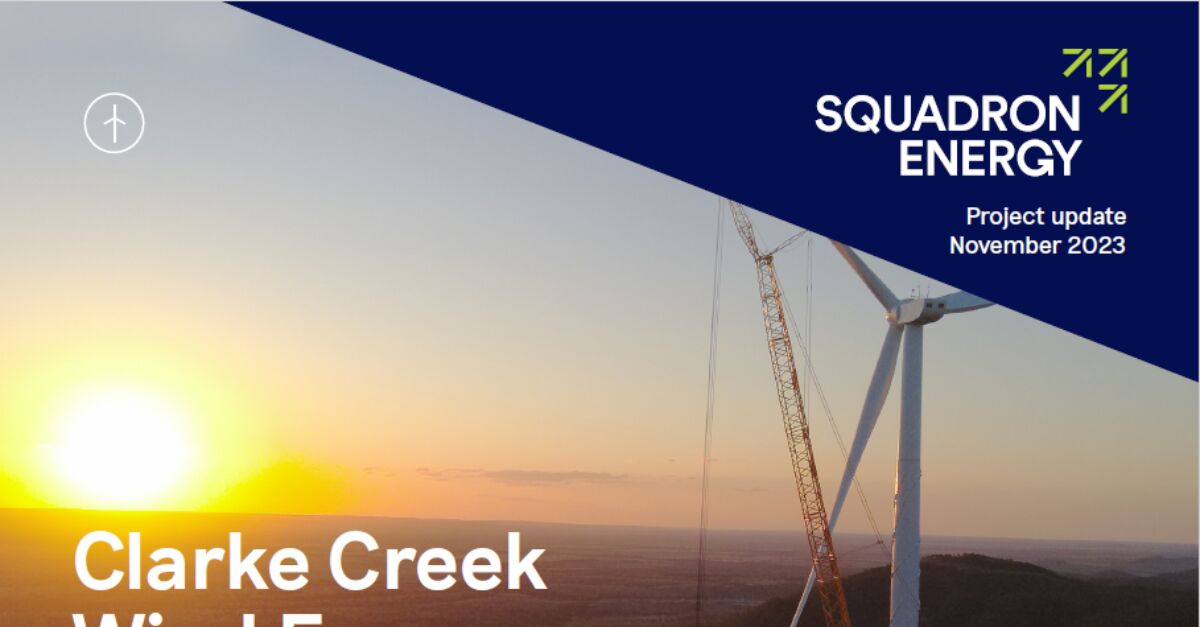 News – Clarke Creek Wind Farm Project Update - November 2023