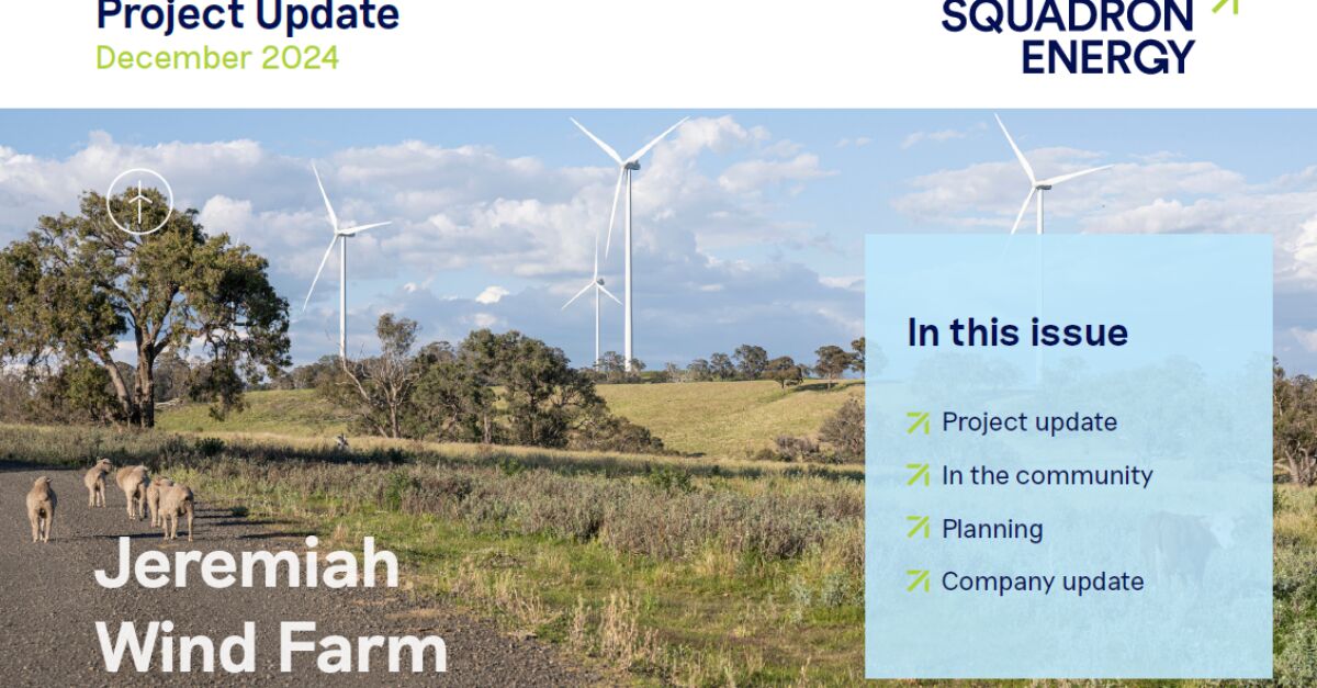 News – Jeremiah Wind Farm project update - December 2024